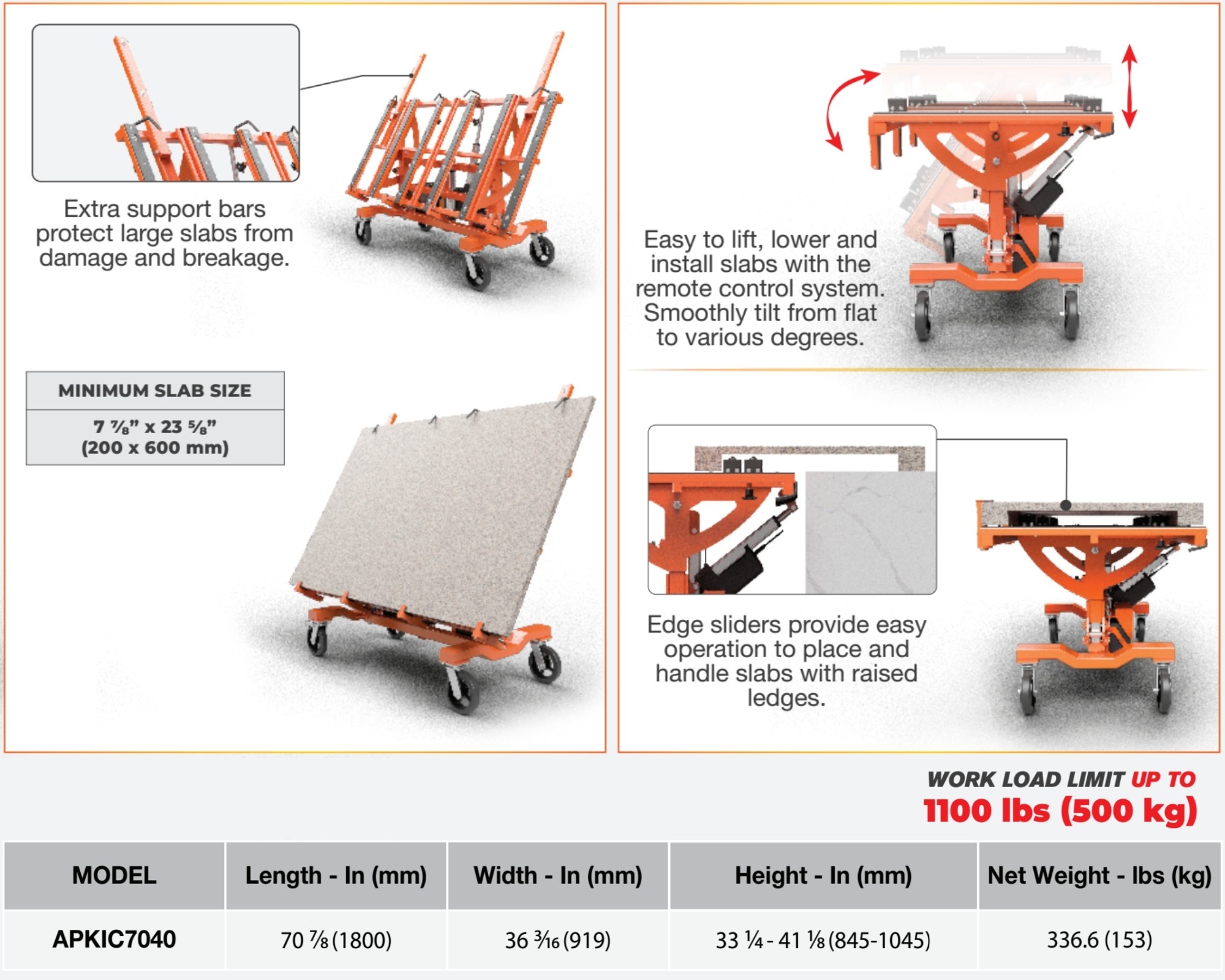 ABACO POWER KITCHEN INSTALLATION CART - APKIC7040