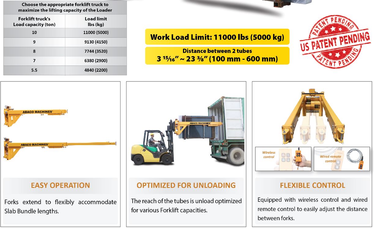 ABACO CONTAINER BUNDLE SLAB LOADER - ACBSL5T-M2