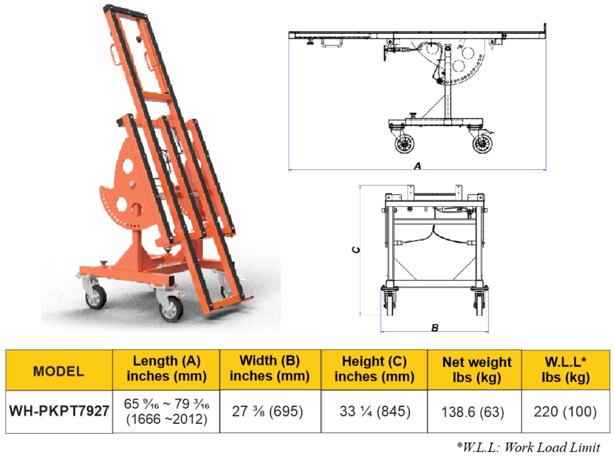 ABACO POWER KITCHEN PROCESSING TABLE - WH-PKPT7927