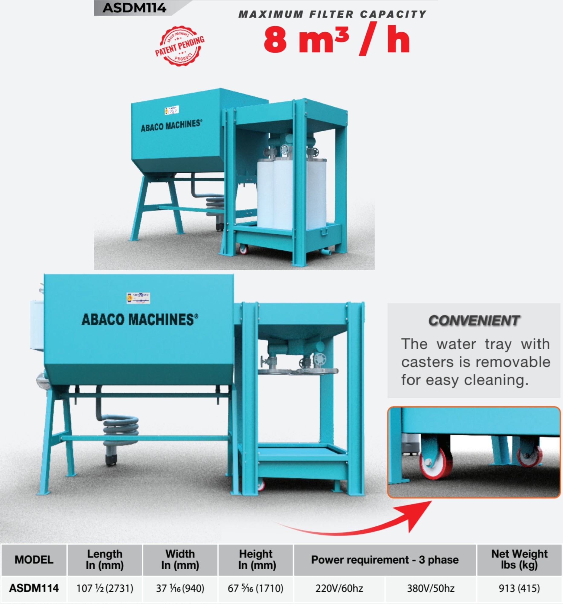ABACO SLUDGE DEHYDRATOR MACHINE - ASDM114